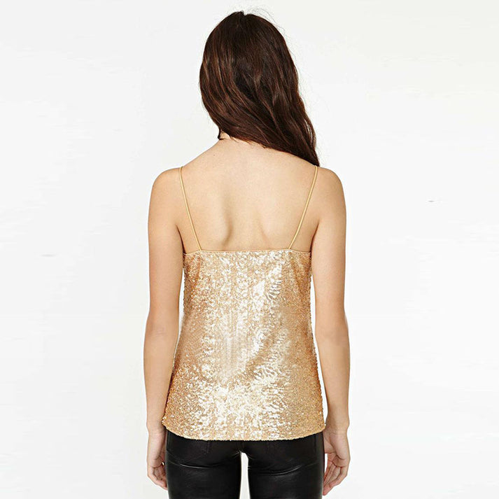 Sequins Spaghetti Straps Top – romoti